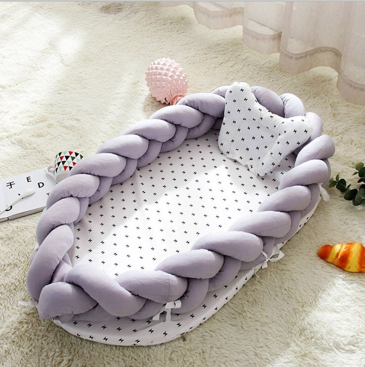 Portable Cotton Crib for Babies - Woven Design – Baby Braidz