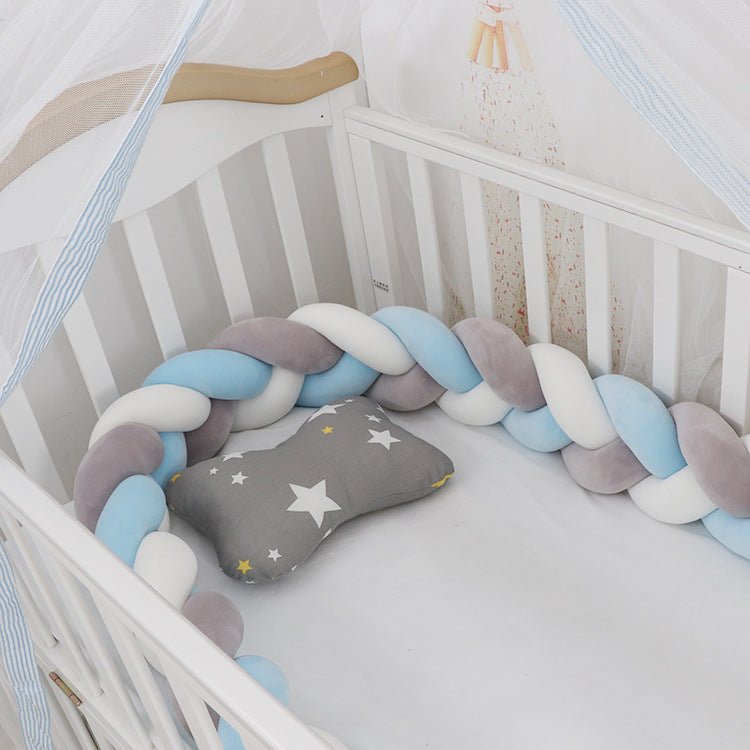 Three strands braided crib bumper – Baby Braidz